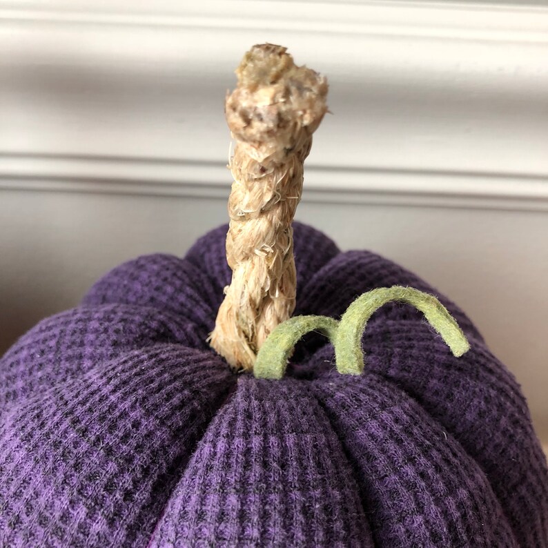 Purple Pumpkins Fabric Pumpkin Set Upcycled Stuffed Pumpkins | Etsy