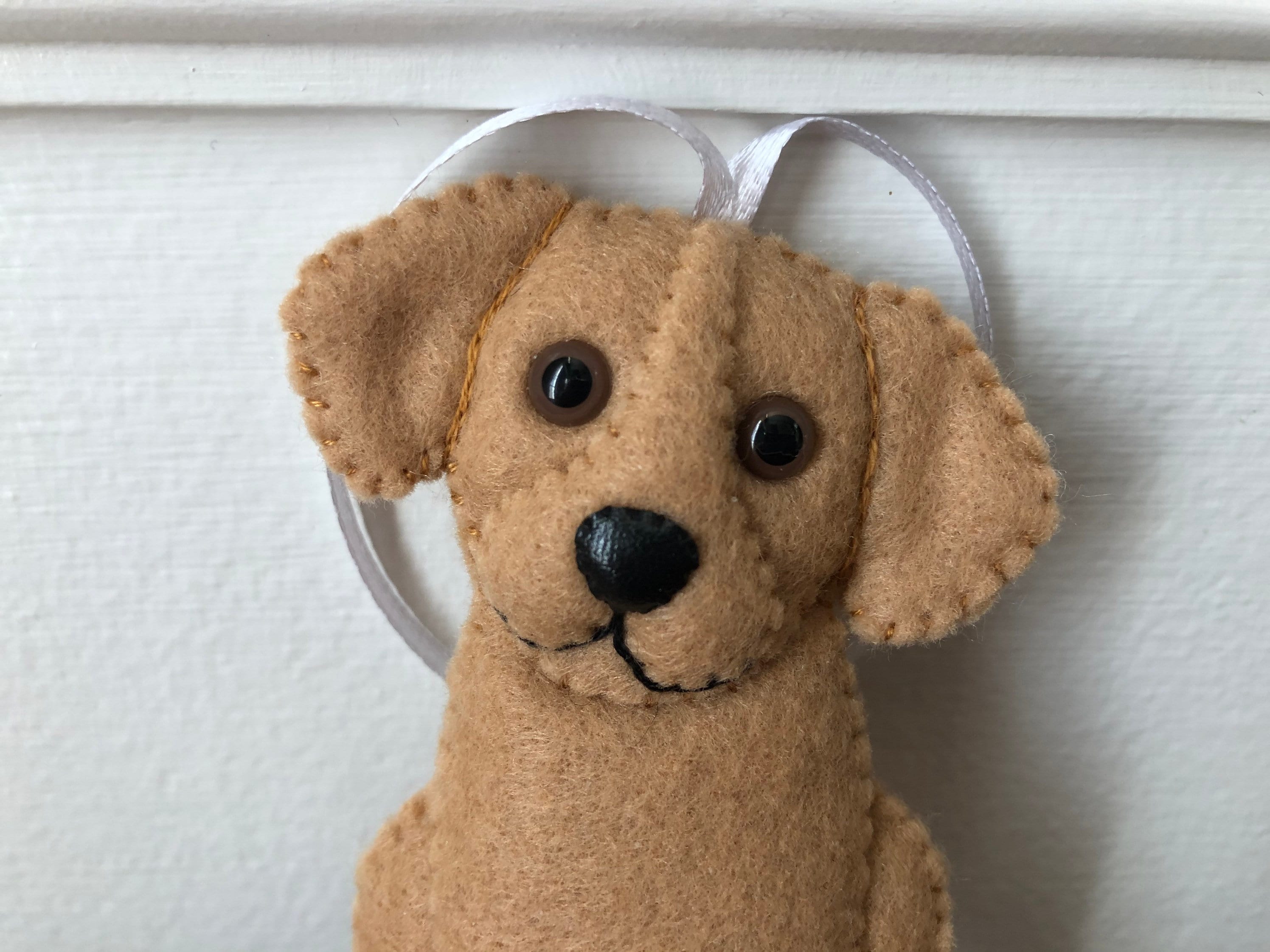 Labrador Retriever Puppy Ornament Lab Felt Ornament Black Lab | Etsy