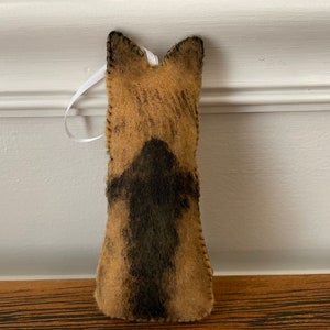 German Shepherd Plush Felt Ornament Christmas Guard Dog Alsatian Wolf ...