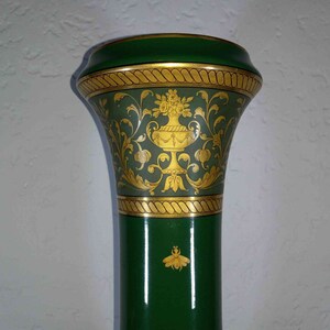Large 24 Inches French Sevres Empire Napoleon Green Porcelain Vase With ...