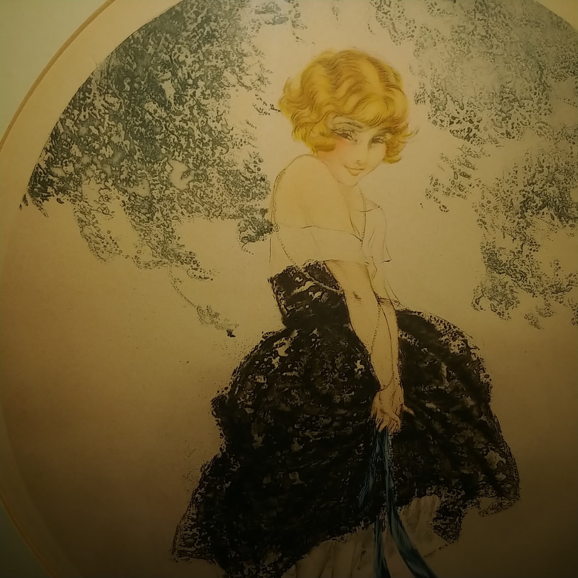 Art Deco period French LOUIS ICART lithograph etching of young | Etsy