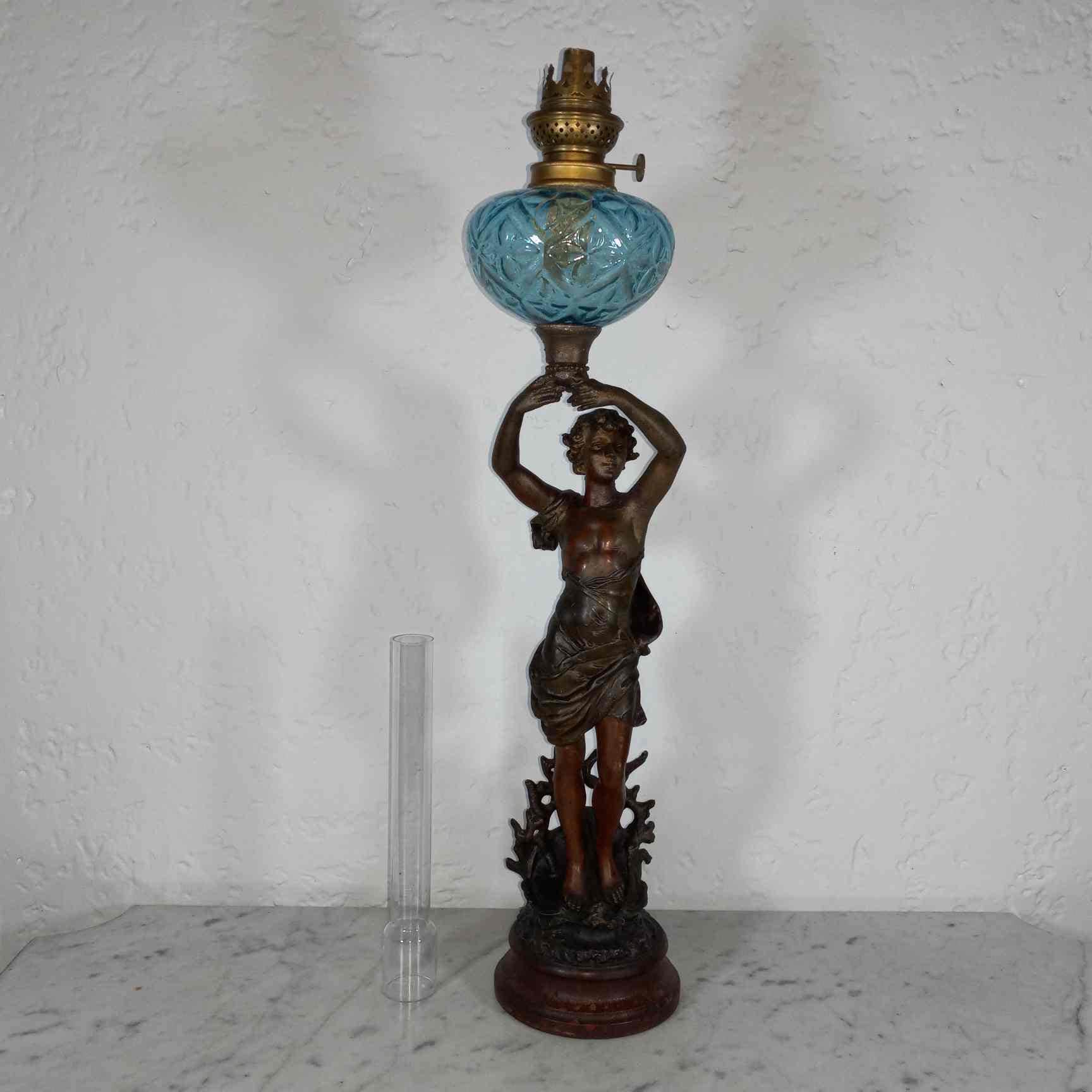 Home & Living Antique brass oil lamp french mural chaleil Lanterns ...