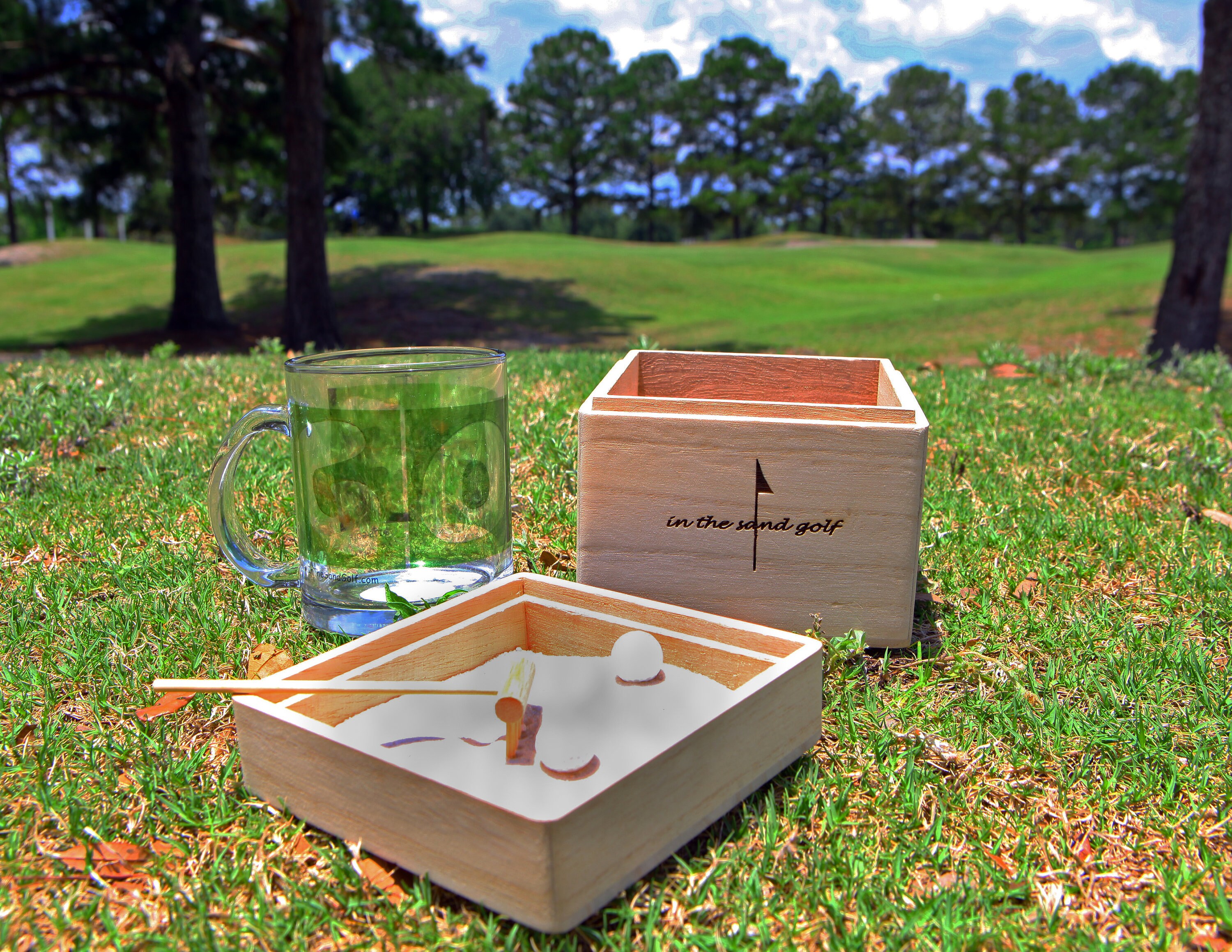 Wood Box Golf Mug Zen Garden - Etsy