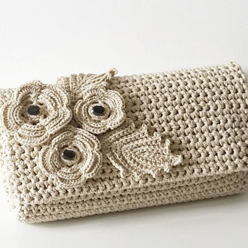 Crochet Pattern For Clutch Purse Evening Bag Crocodile Etsy