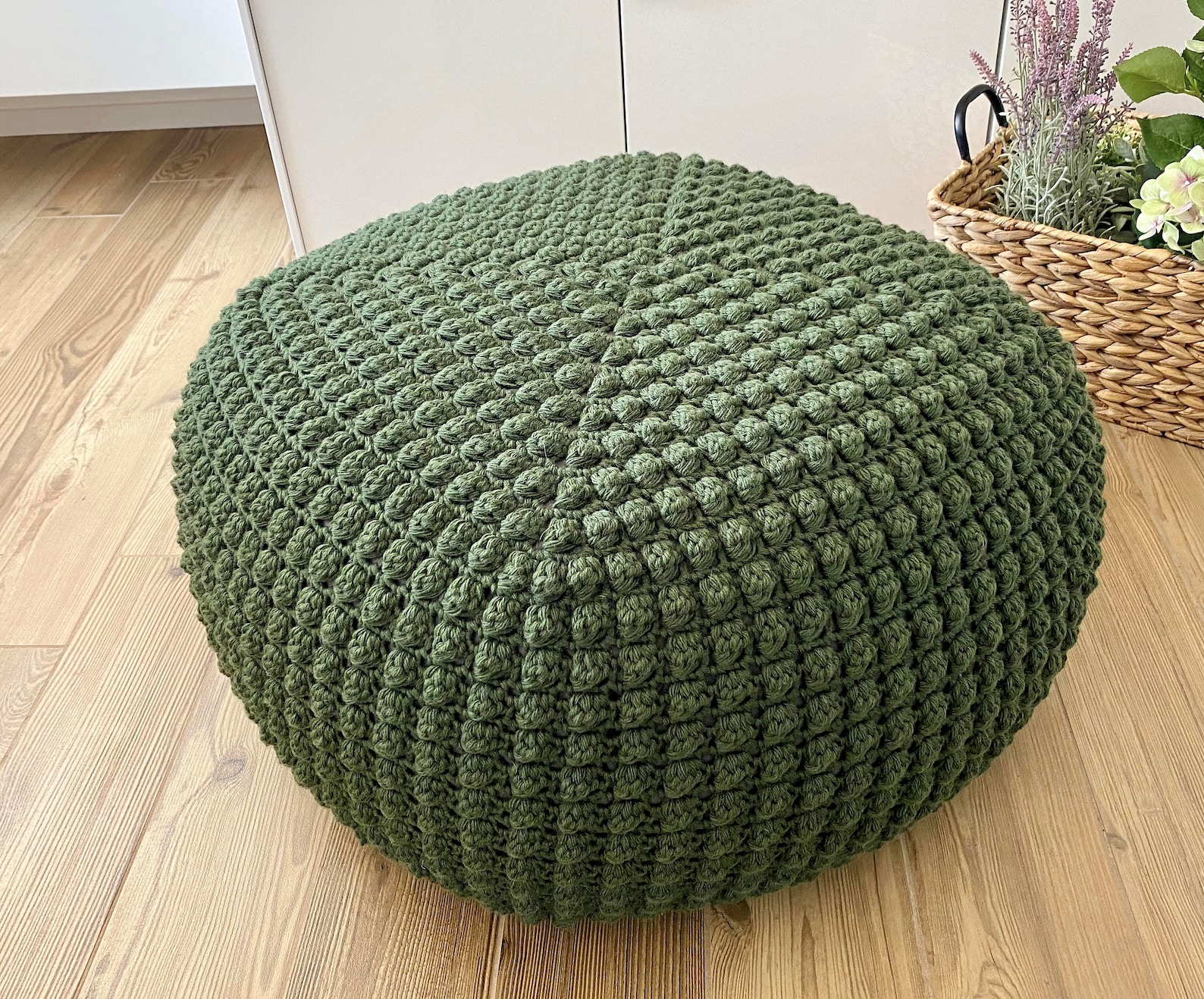 CROCHET PATTERN Square Bobbles Pouf DIY Tutorial Large Crochet | Etsy UK