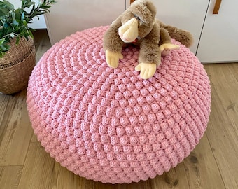 CROCHET PATTERN Diy Tutorial Crochet Pouf Poof, Ottoman, Footstool ...