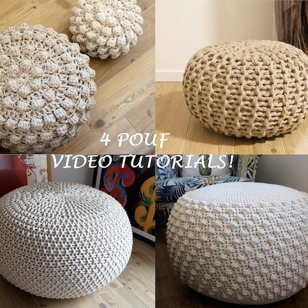 Knit Pouf - Etsy