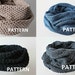 KNITTING PATTERN 9 PDF Patterns Knit Infinity Scarf Pattern Cowl Scarf ...