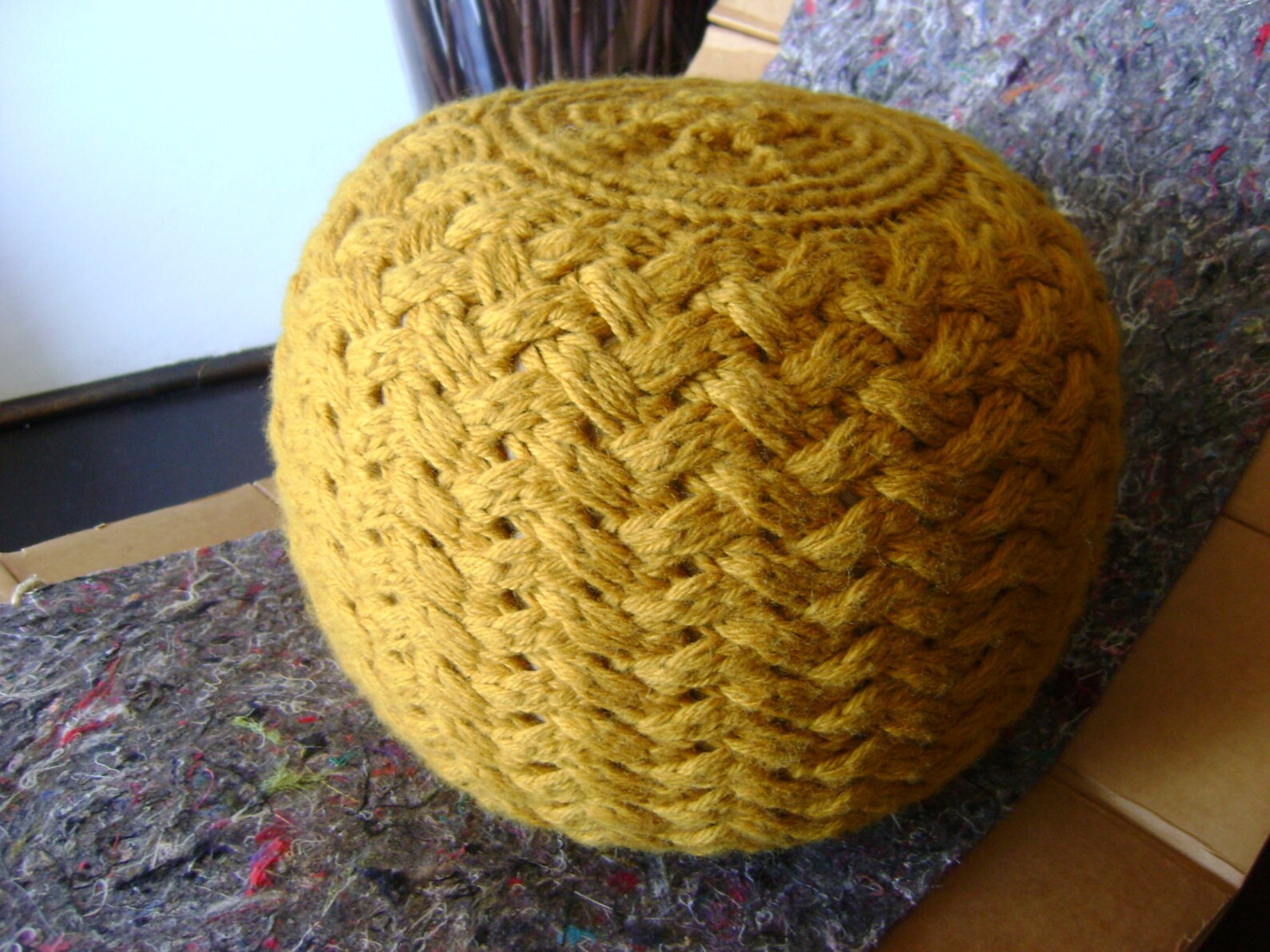KNITTING PATTERN Knitted Pouf Pattern Poof Knitting - Etsy