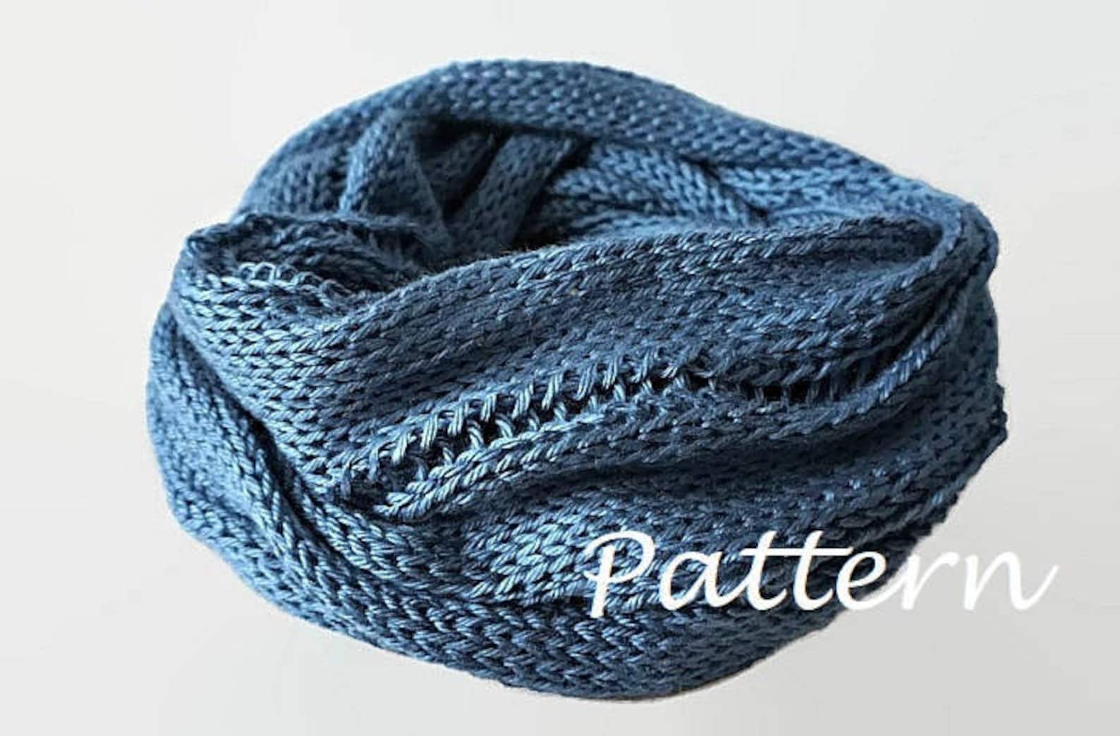 KNITTING PATTERN Knit Infinity Scarf Pattern Eternity Scarf - Etsy