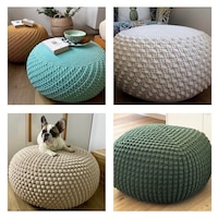 CROCHET PATTERN Diy Tutorial Crochet Pouf Poof, Ottoman, Footstool ...