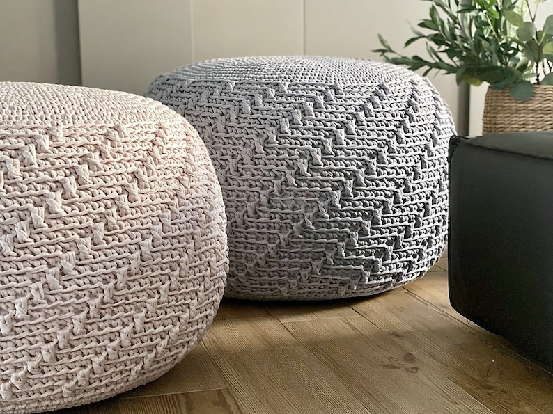 CROCHET PATTERN Lars Pouf Video Tutorial Diy Crochet Pouf - Etsy