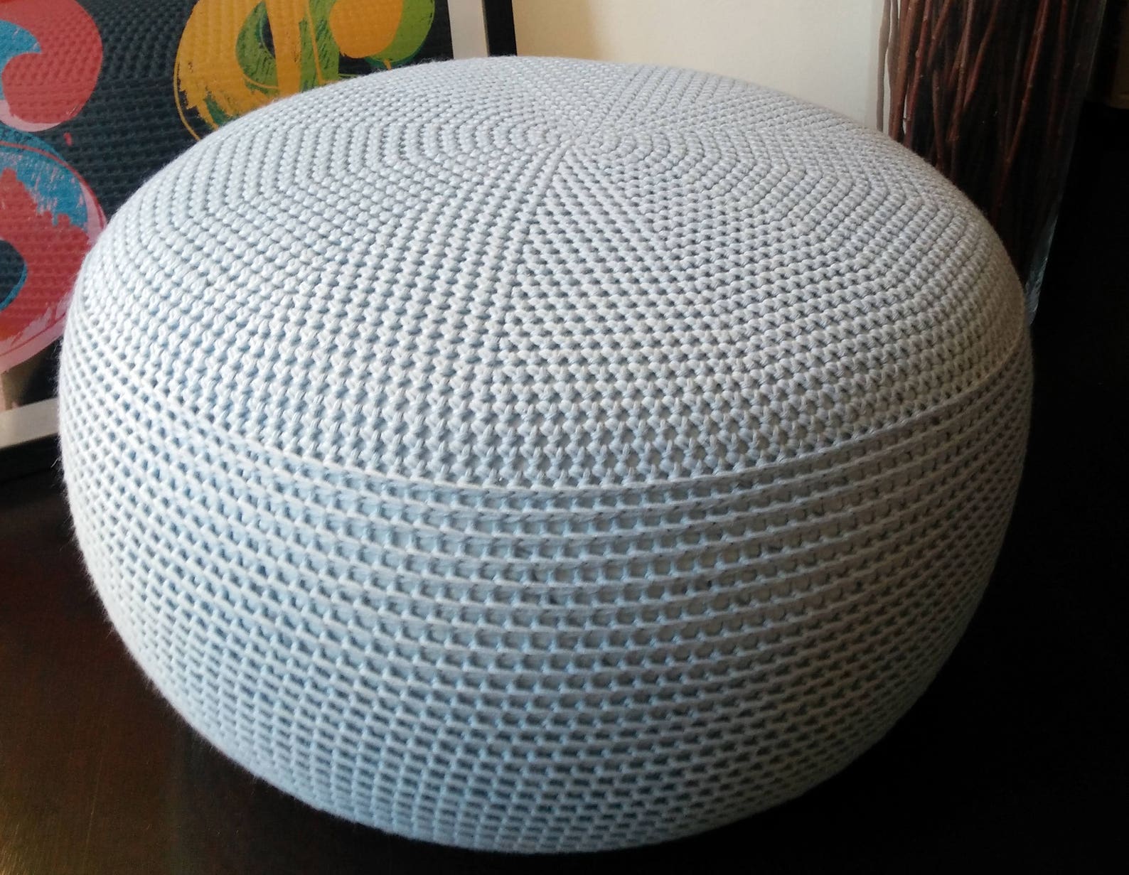 CROCHET PATTERN Diy Tutorial Crochet Pouf Poof, Ottoman, Footstool ...