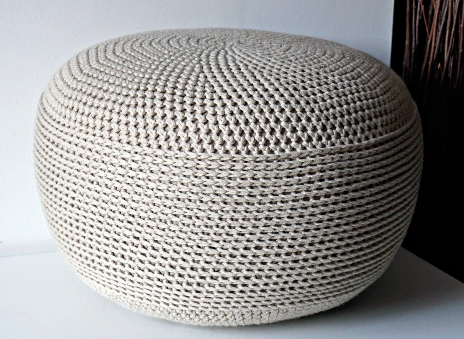 CROCHET PATTERN Diy Tutorial Crochet Pouf Poof, Ottoman, Footstool ...