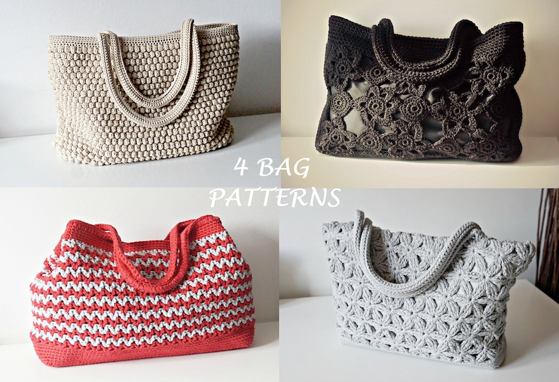 CROCHET PATTERN Crochet Bag Pattern Tote Pattern Crochet Purse Woman ...