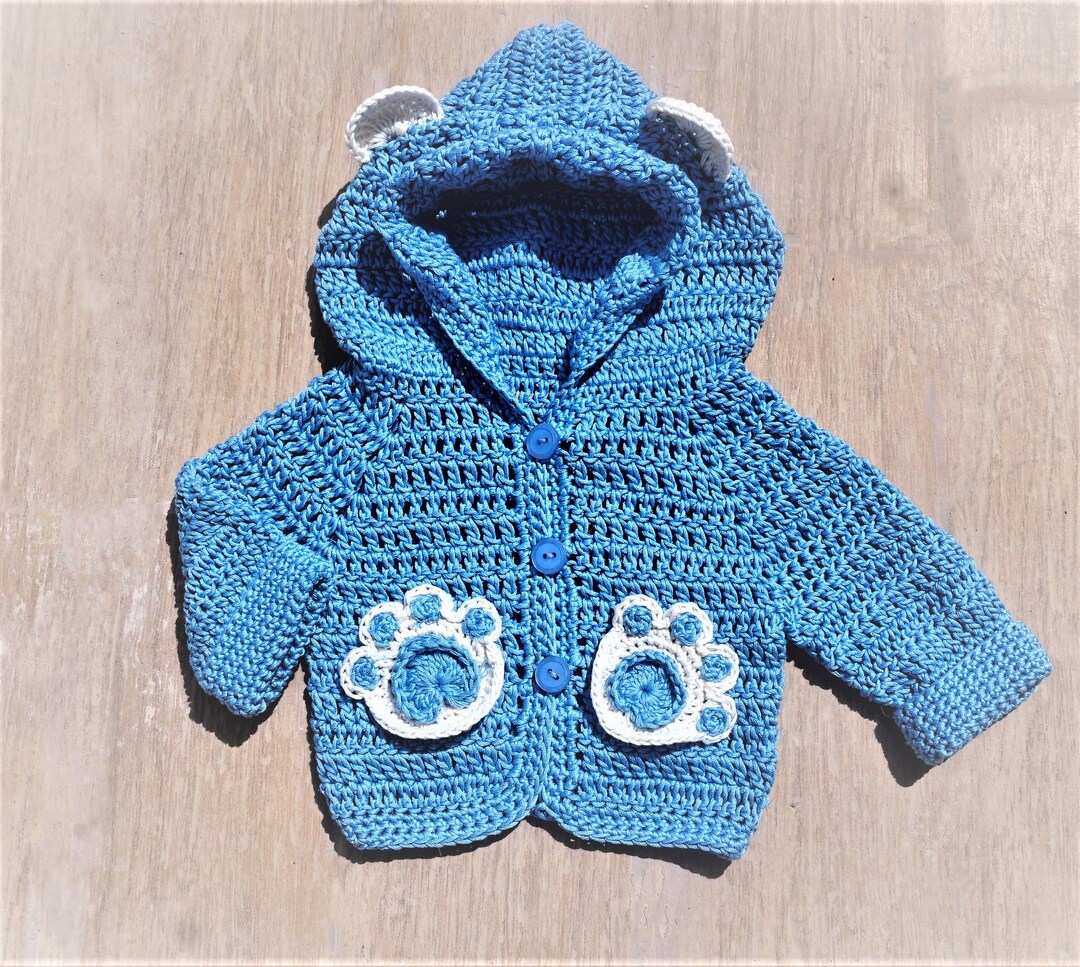 CROCHET PATTERN Baby Bear Jacket, Crochet Baby, Child Jacket, Sweater ...