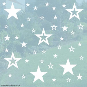 Reusable Star Window Stickers, Window Cling Decorations, Wedding ...