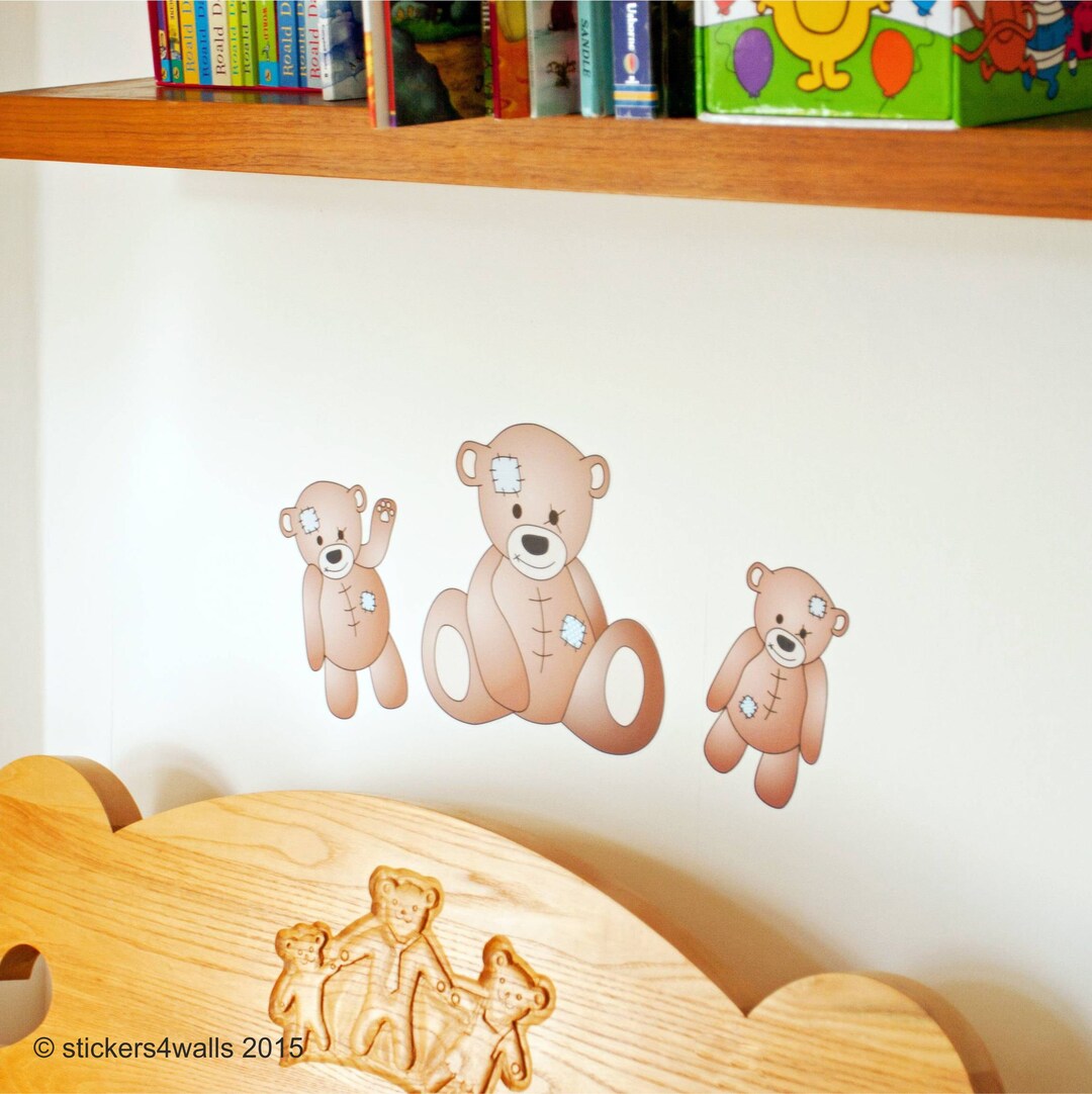 ON SALE NOW **teddy Bear Fabric Wall Stickers, Bear Nursery Wall Art ...