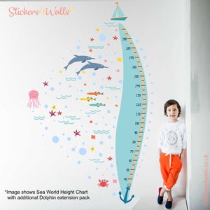 Reusable Fabric Sea World Height Chart Wall Sticker Kids Wall | Etsy