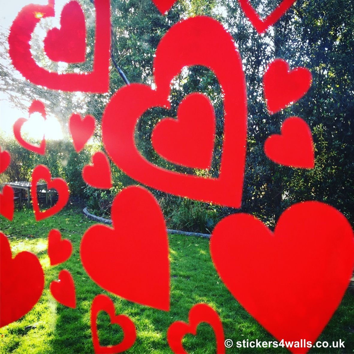 Reusable Heart Shaped Window Stickers White or Red Heart - Etsy UK