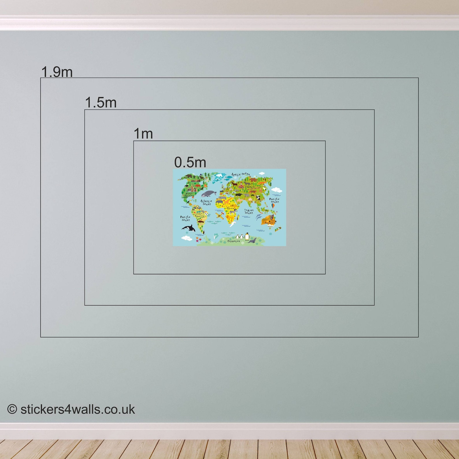 Reusable Fabric World Map Wall Sticker for Kids Map of the - Etsy