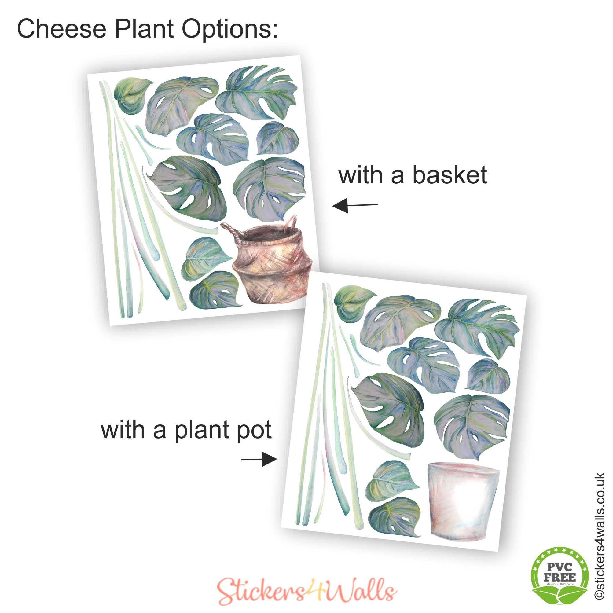 Reusable Cheese Plant Wall Sticker Original Watercolour Plant - Etsy UK