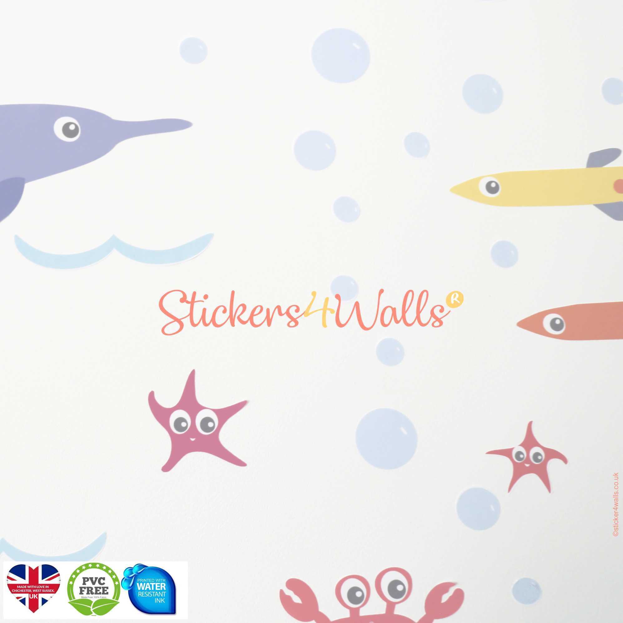 Reusable Fabric Sea World Height Chart Wall Sticker Kids Wall | Etsy