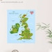 British Isles Map Wall Sticker: UK Fabric Wall Art - Etsy UK