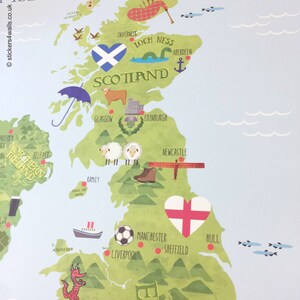 British Isles Map Wall Sticker: UK Fabric Wall Art - Etsy UK