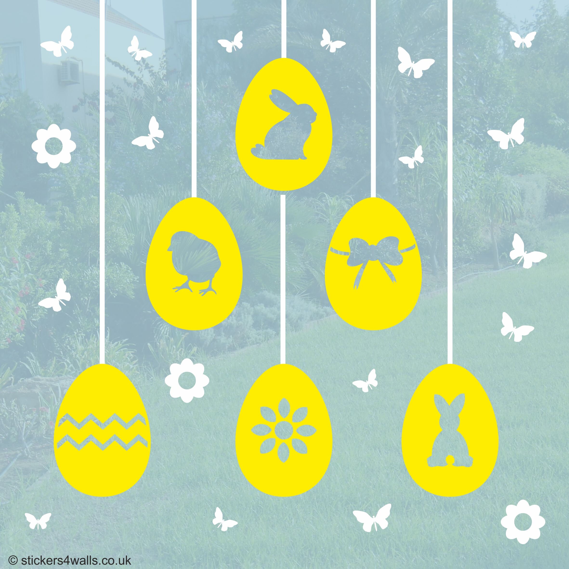 Easter Window Decorations Easter window stickers Easter egg | Etsy