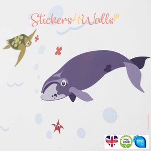Reusable Fabric Sea World Height Chart Wall Sticker, Kids Wall Art ...