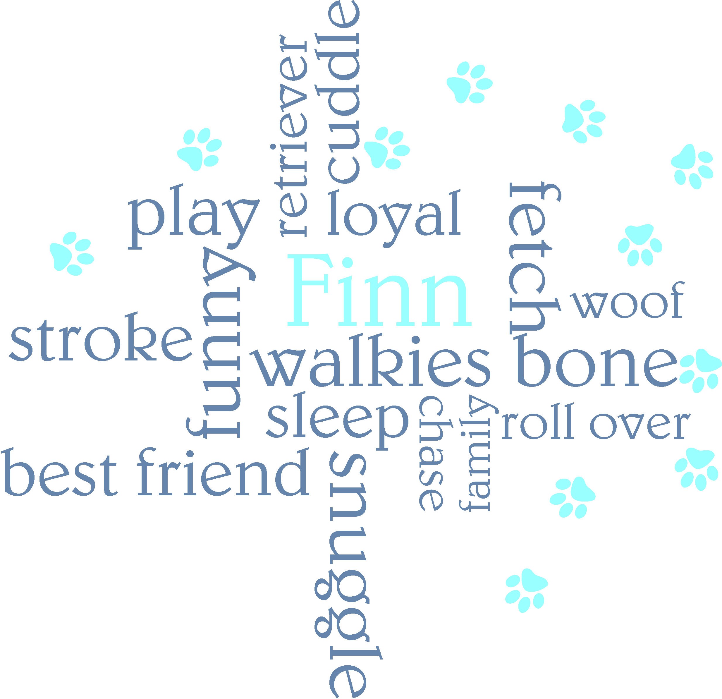 Personalised Dog Word Cloud Wall Sticker Custom Vinyl Pet | Etsy