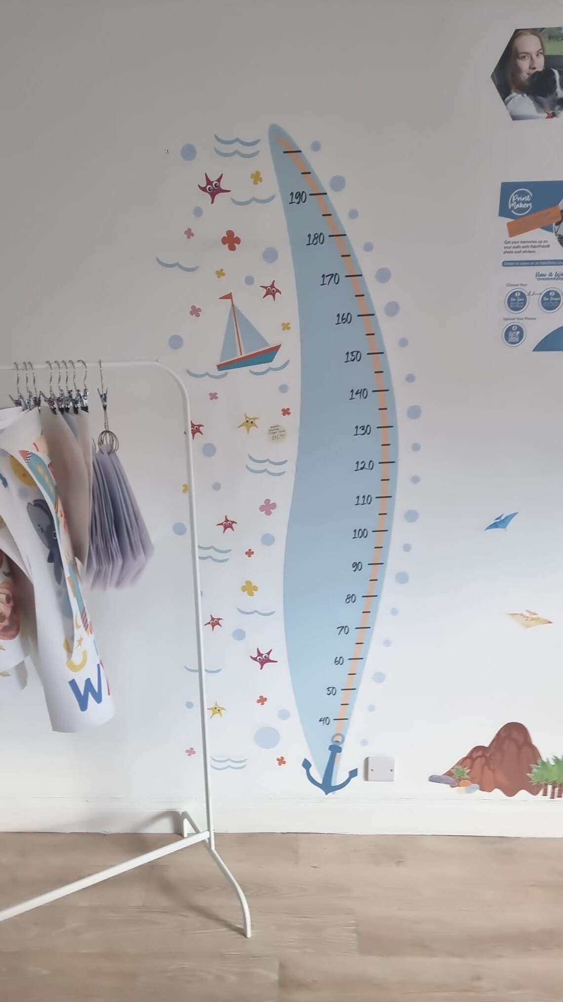 Reusable Fabric Sea World Height Chart Wall Sticker Kids Wall - Etsy UK