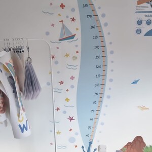 Reusable Fabric Sea World Height Chart Wall Sticker, Kids Wall Art ...