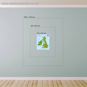British Isles Map Wall Sticker: UK Fabric Wall Art - Etsy UK