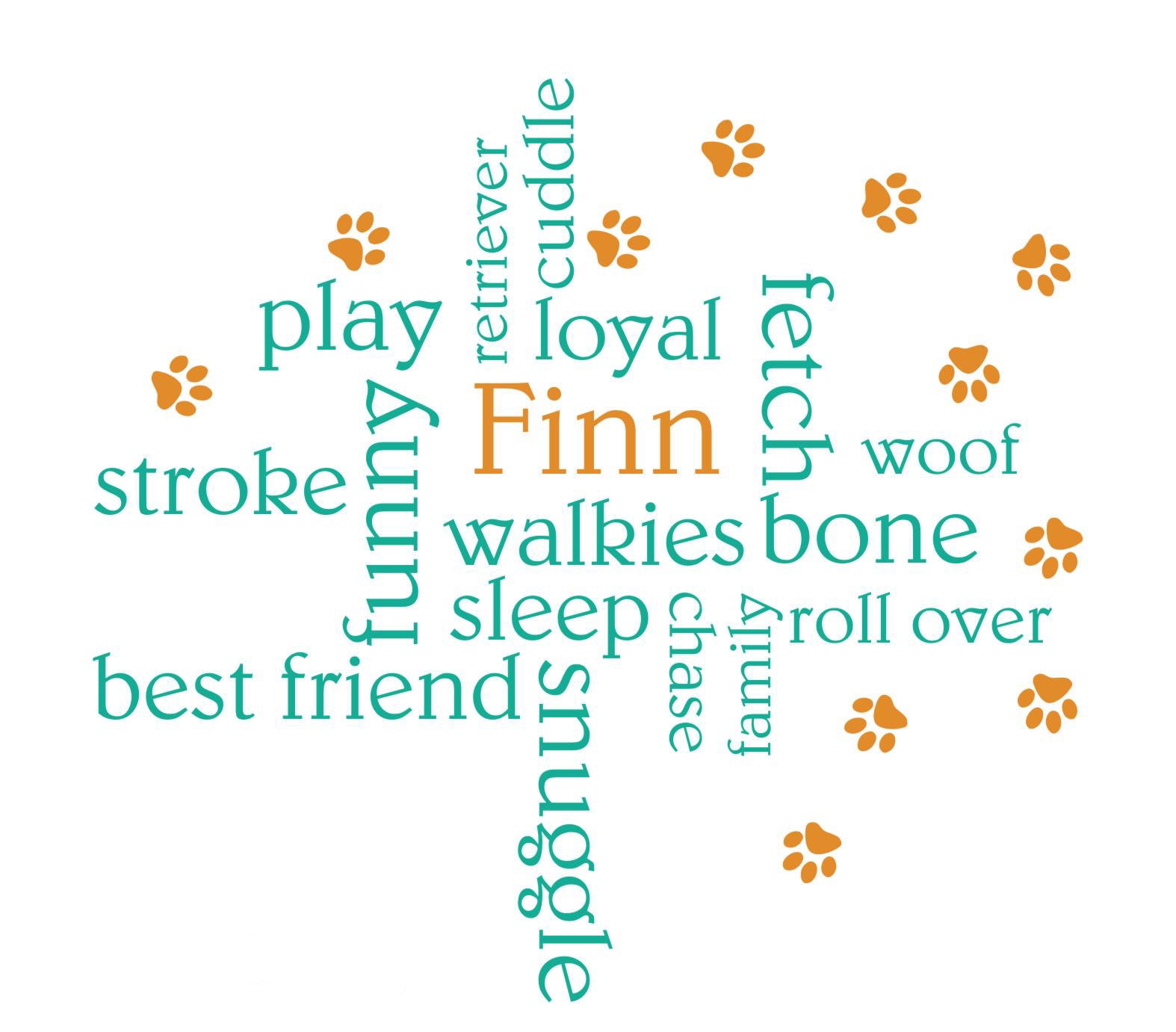 Personalised Dog Word Cloud Wall Sticker Custom Vinyl Pet | Etsy