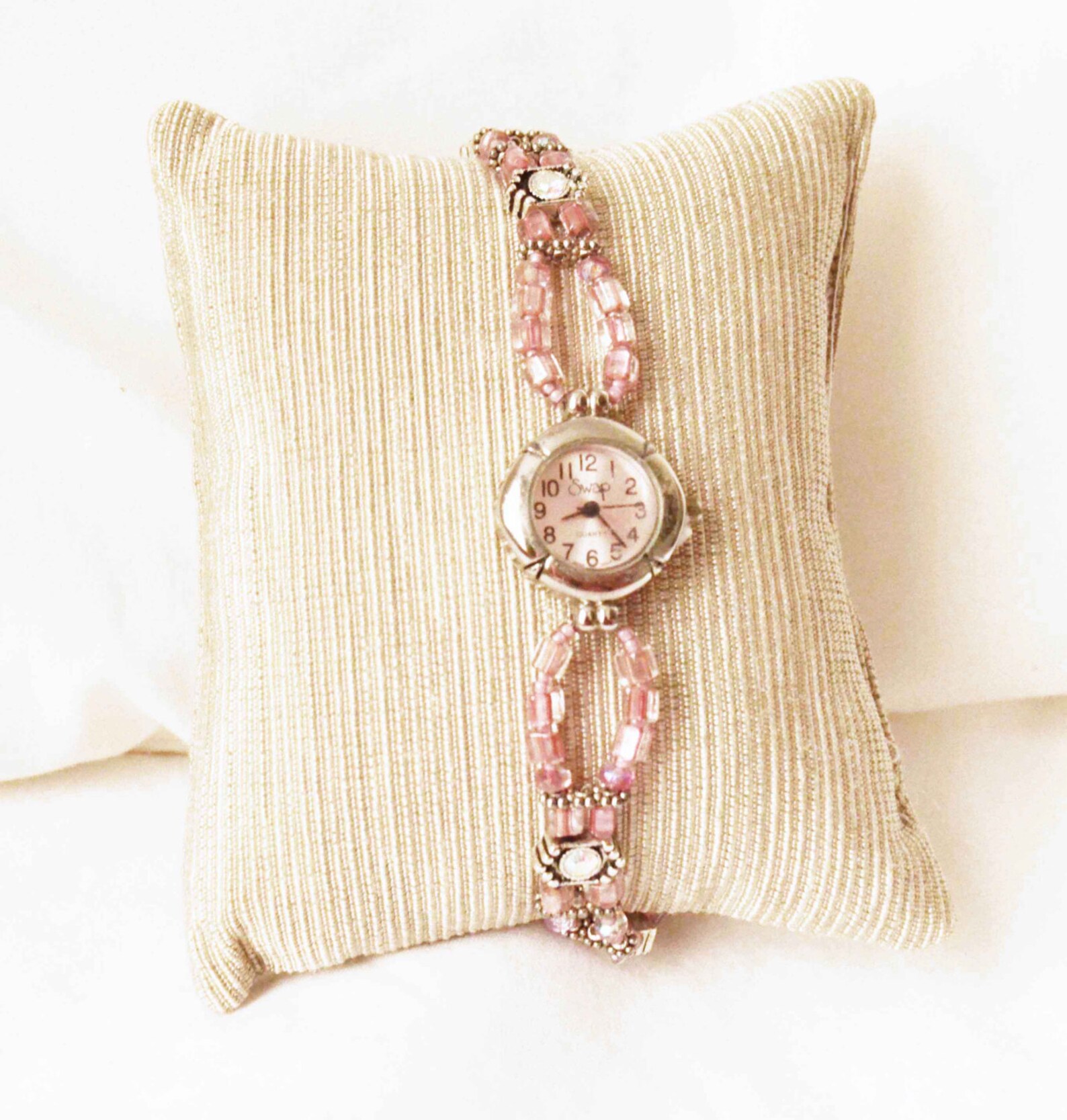 Pink Beaded Watch, Ladies Watch, Bracelet Watch - Etsy