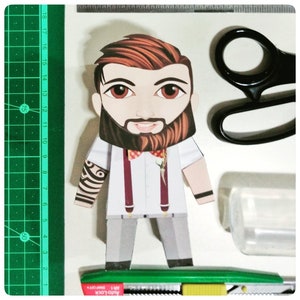 Cool Paper Groom - Illustrated 3D DIY Paper Craft Doll - Wedding Decor ...