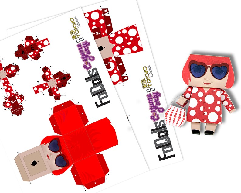 Yayoi Kusama - 3D DIY Paper Craft Doll - Etsy Canada