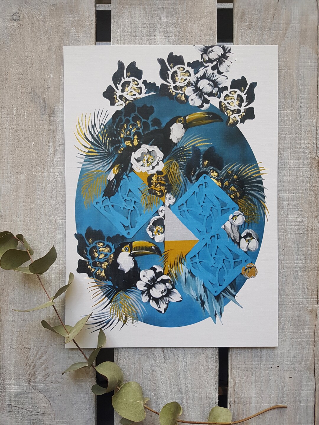 Postcard "rodrigo", Fine Art Print, Acrylic Illustration - Etsy