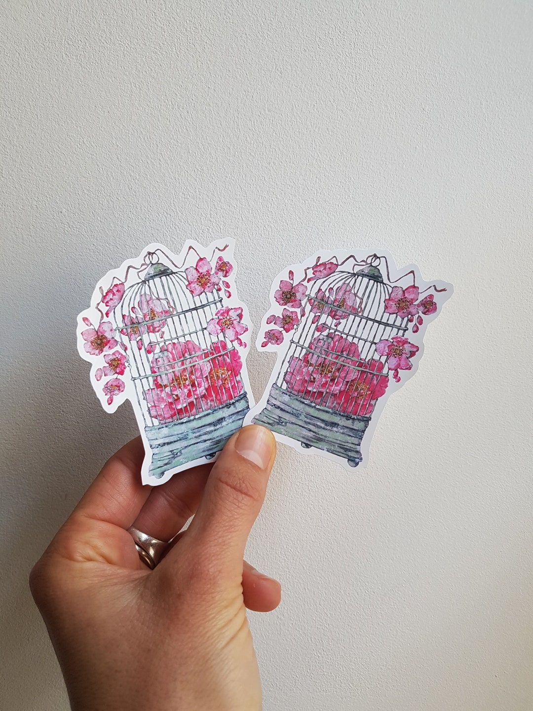 Sticker, Flower Sticker, Sticker, Cage Sticker, Cage Sticker - Etsy
