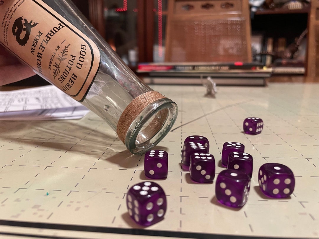 Dnd Purple Worm Poison - Role Play Games, Functional Dice Prop - Etsy