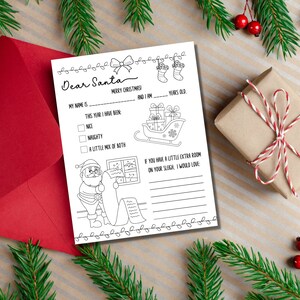 Letter to Santa Pintable, Christmas Coloring Pages Bundle, Kids ...