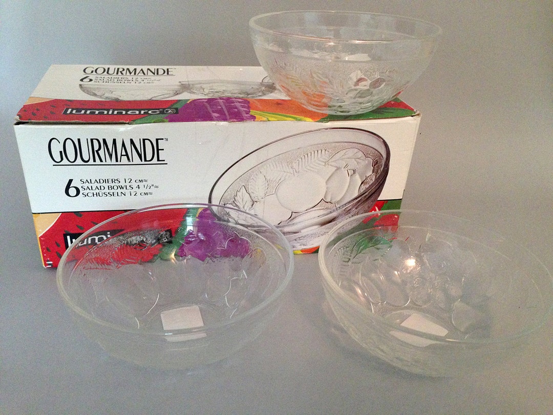 Luminarc Gourmande - Glass Salad Bowls - Original Packaging Set of 6 - Etsy