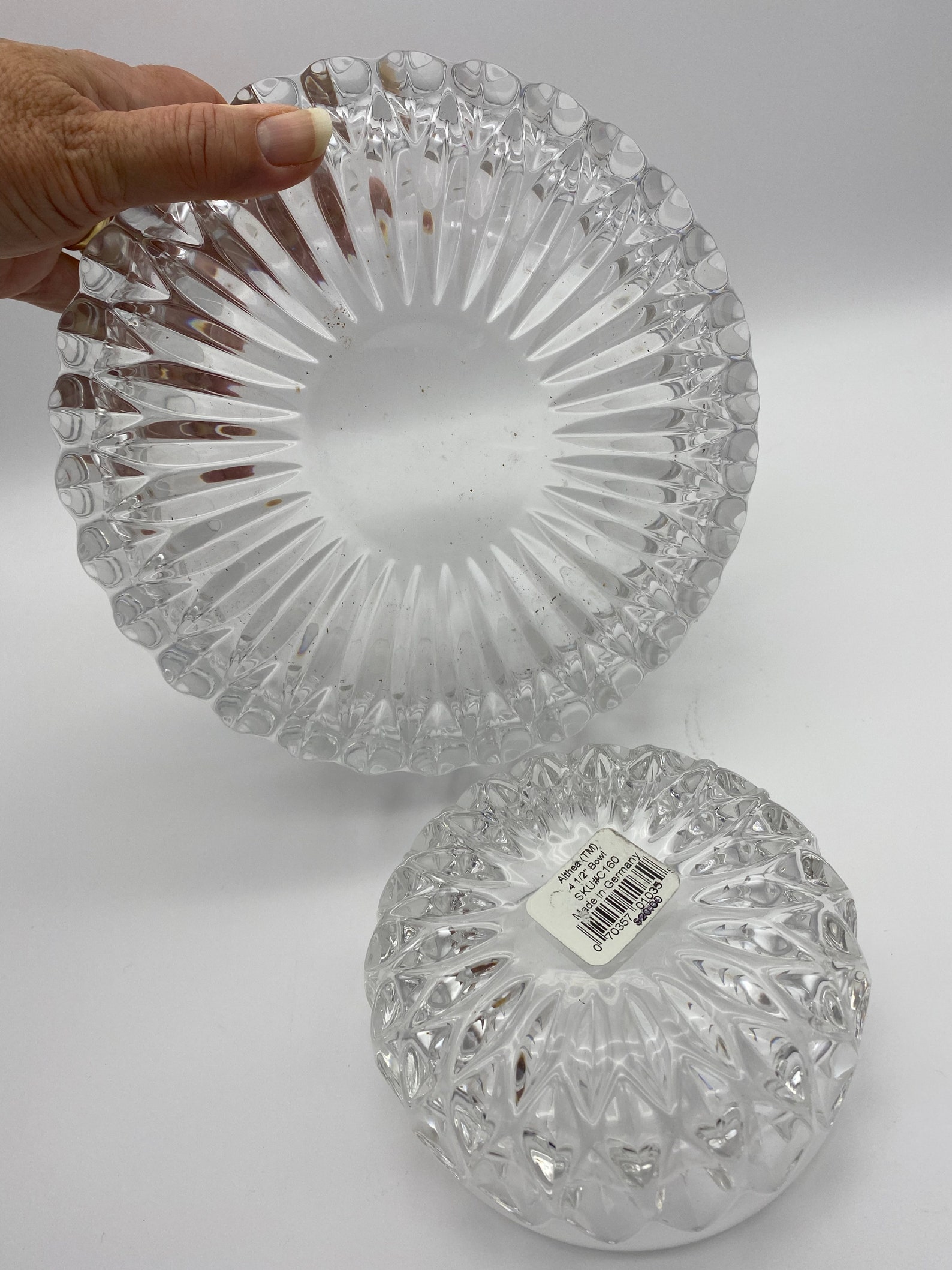 Gorham Althea Lead Crystal Bowl Crystal Diamond Pattern Bowl - Etsy