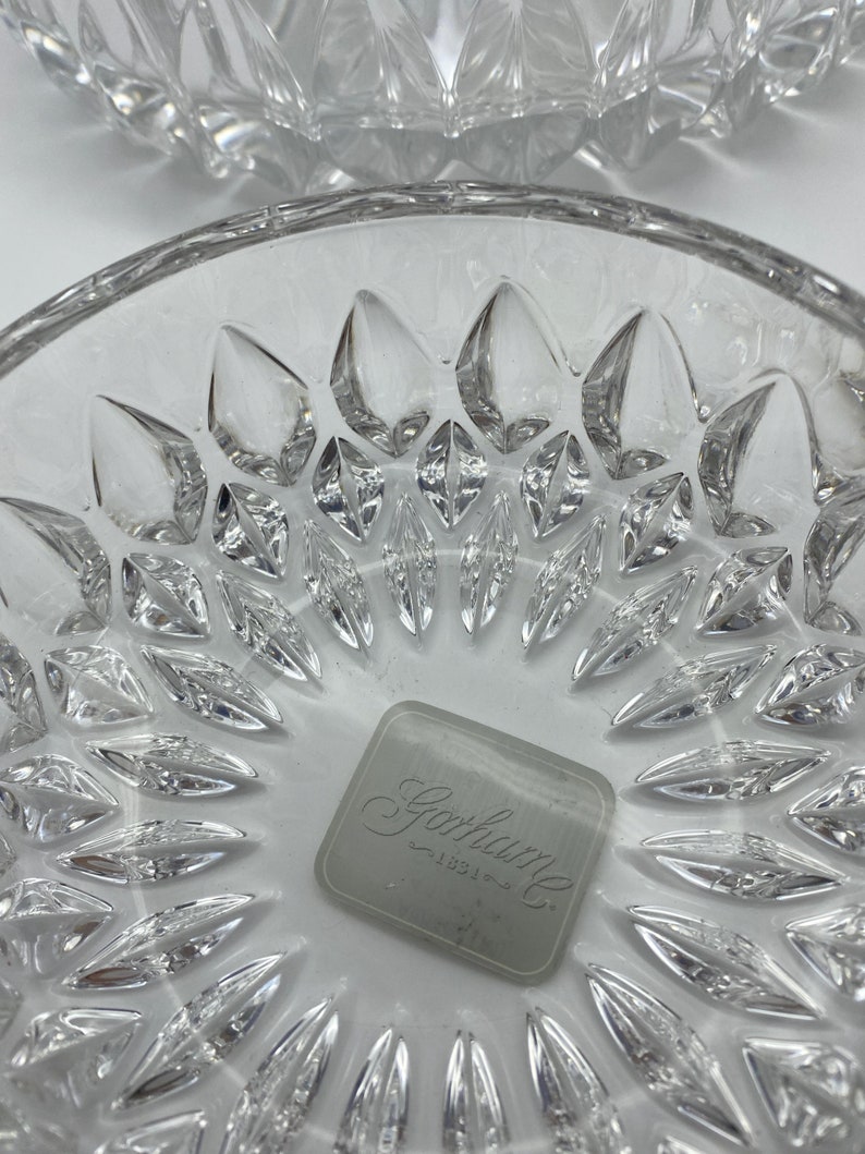 Gorham Althea Lead Crystal Bowl Crystal Diamond Pattern Bowl - Etsy