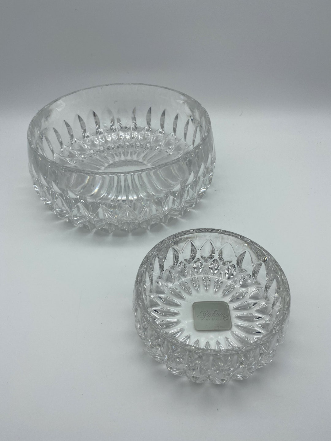 Gorham Althea Lead Crystal Bowl Crystal Diamond Pattern Bowl - Etsy