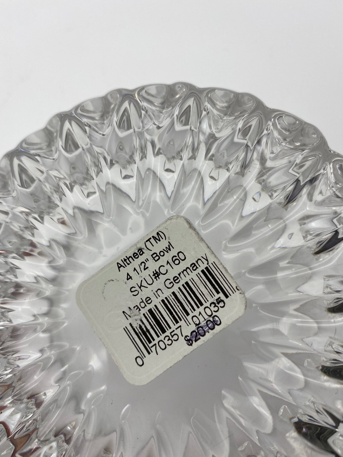 Gorham Althea Lead Crystal Bowl Crystal Diamond Pattern Bowl - Etsy