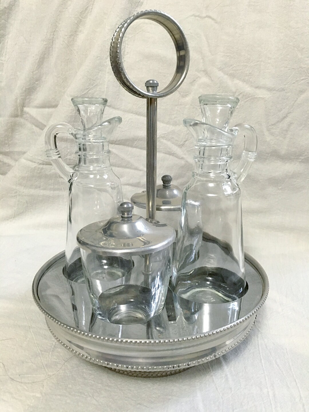 Anchor Hocking Cruet Set - 10 Piece Set - Glass Condiment Table Set - Etsy