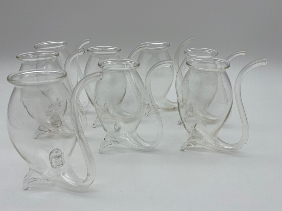 Blown Glass Port Sippers Australian Argyle Design Concepts Set - Etsy
